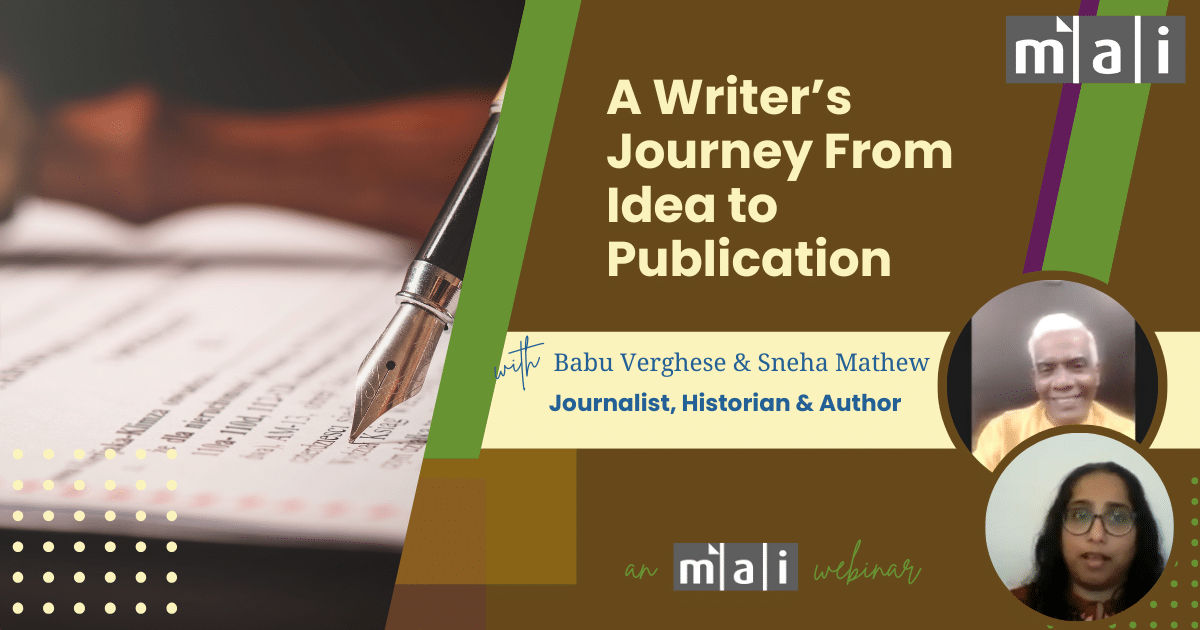 A Writer’s Journey From Idea to Publication with Babu Verghese and ...